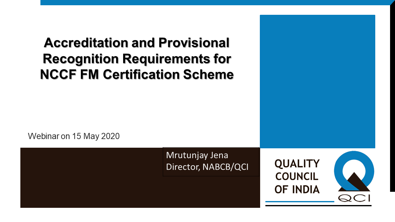 Joint Webinar by NCCF and NABCB