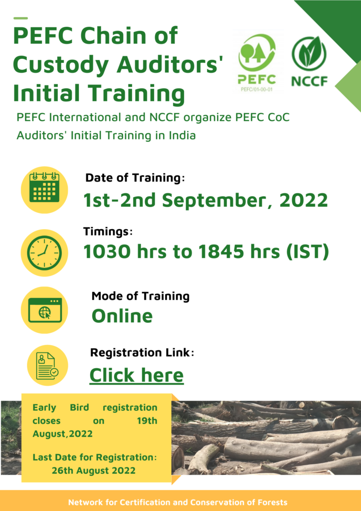 PEFC Chain of Custody Auditor Initial Training 2022