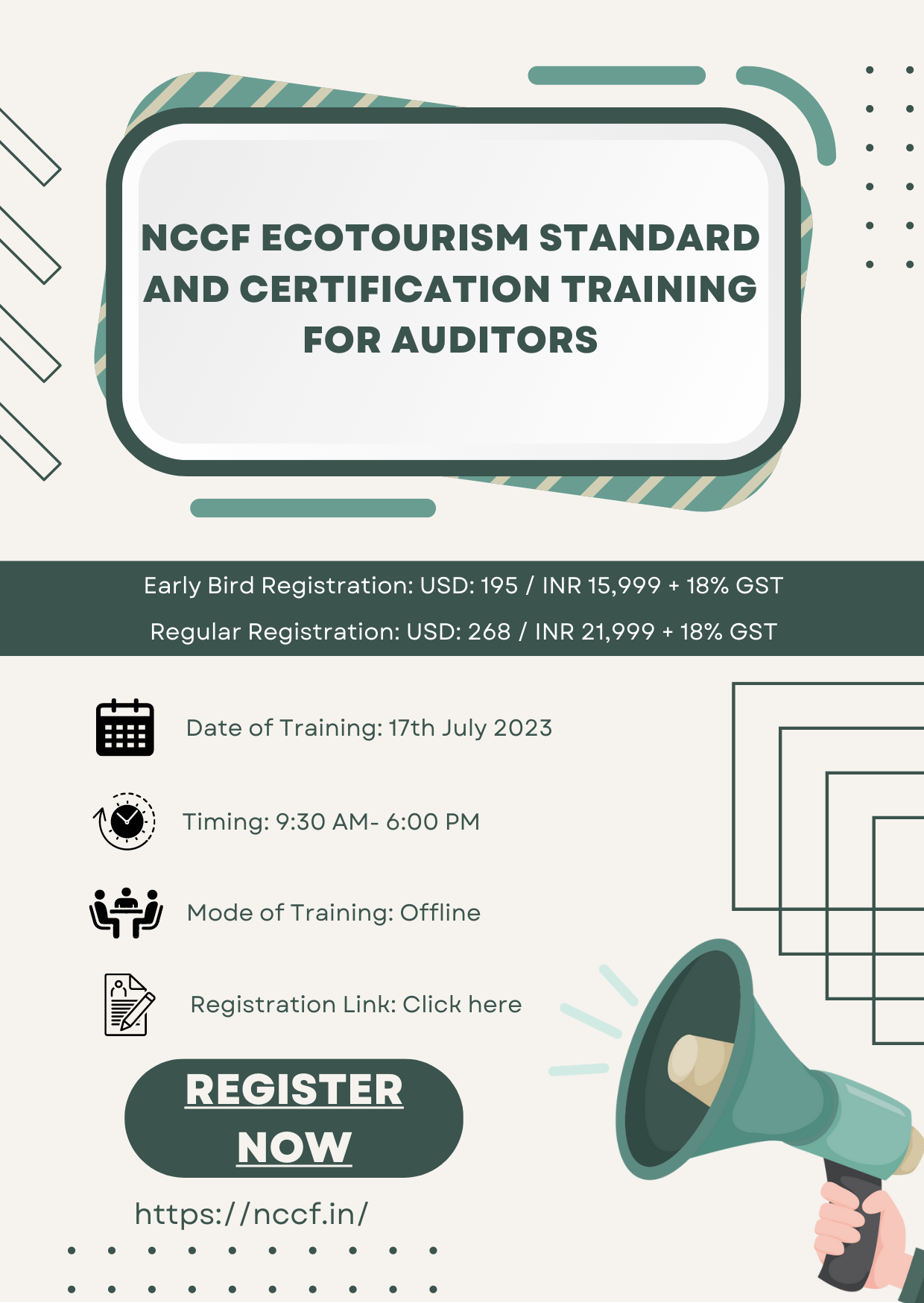 NCCF Ecotourism Standard and Certification Training – 17th July 2023