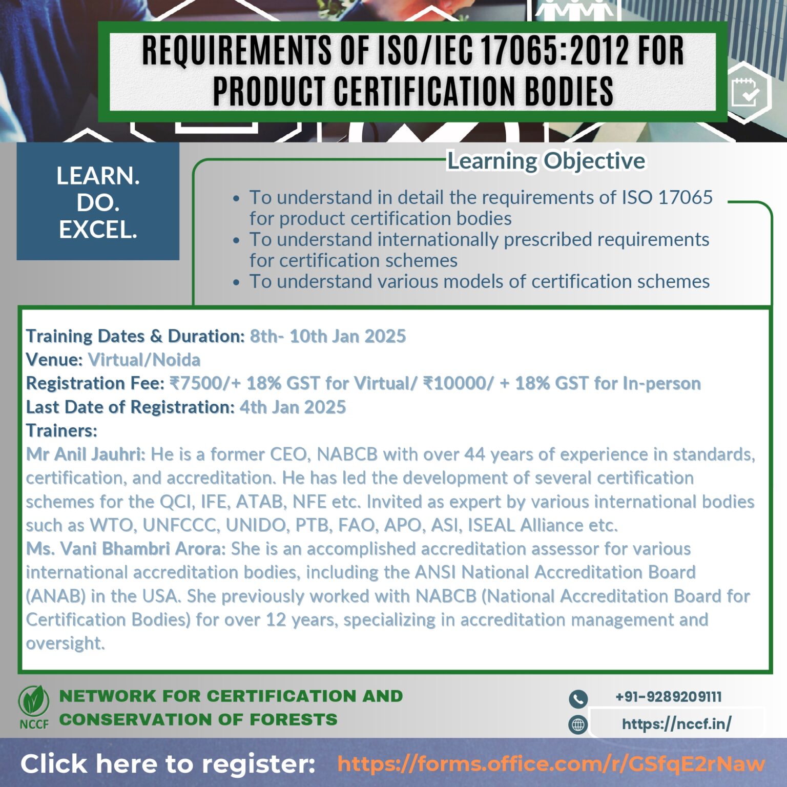 NCCF-Network for Certification and Conservation of Forests